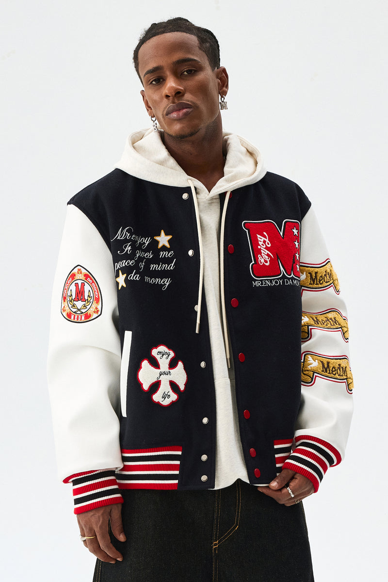 MEDM RETRO BASEBALL JACKET – Baroque Galleria