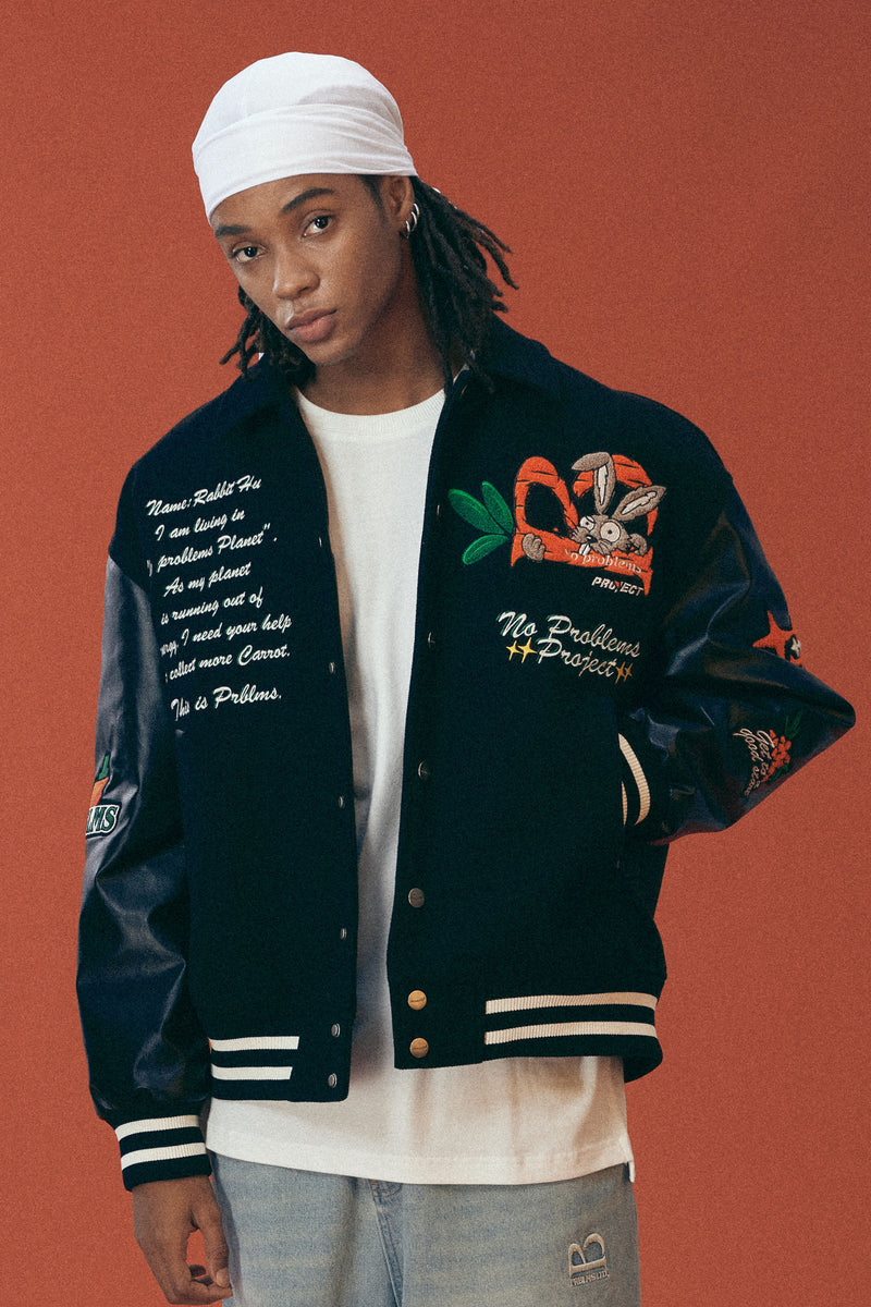 PRBLMS CARTOON VARSITY JACKET – Baroque Galleria