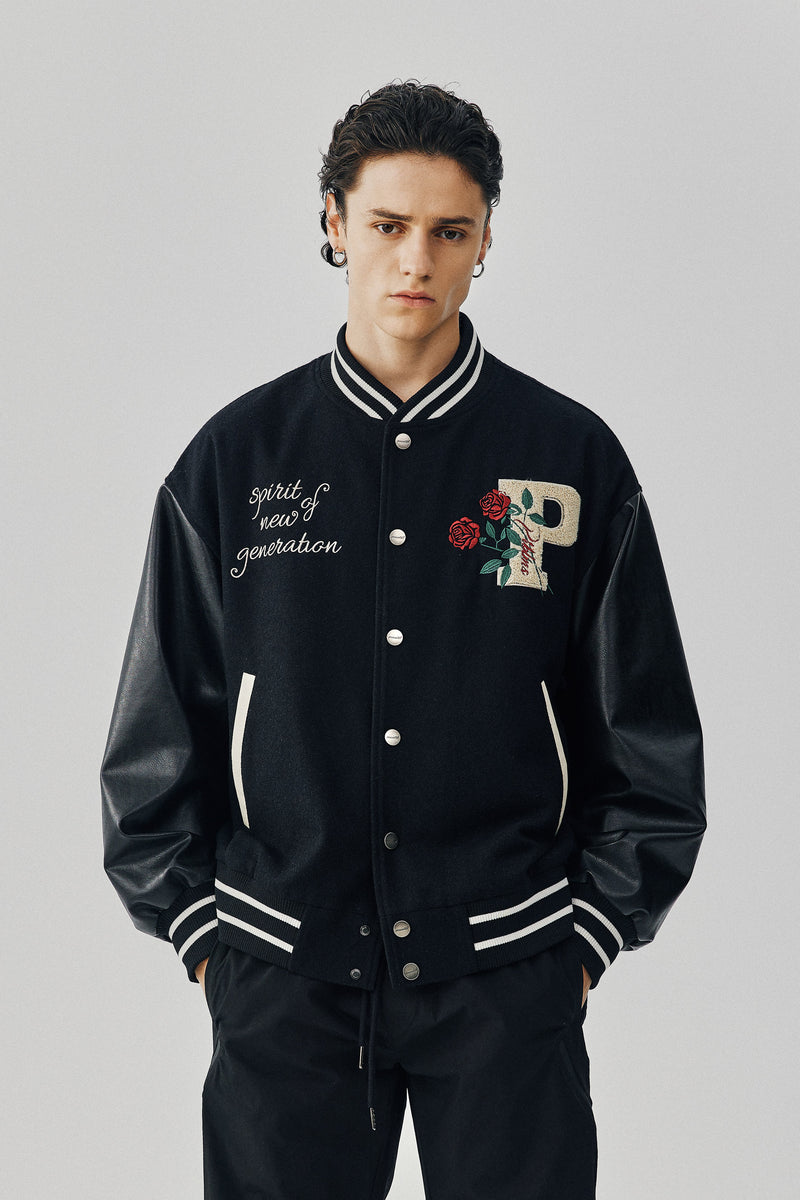 PRBLMS ROSE VARSITY JACKET – Baroque Galleria