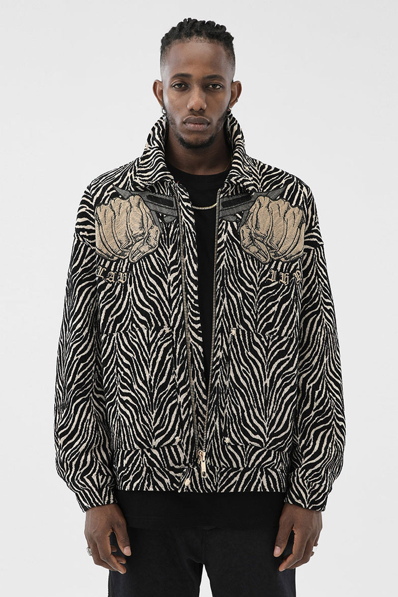JHYQ ZEBRA PRINT JACKET – Baroque Galleria